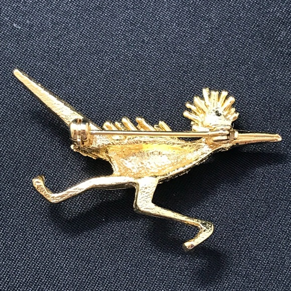 Vintage | Jewelry | Vintage Golden Roadrunner Pin | Poshmark